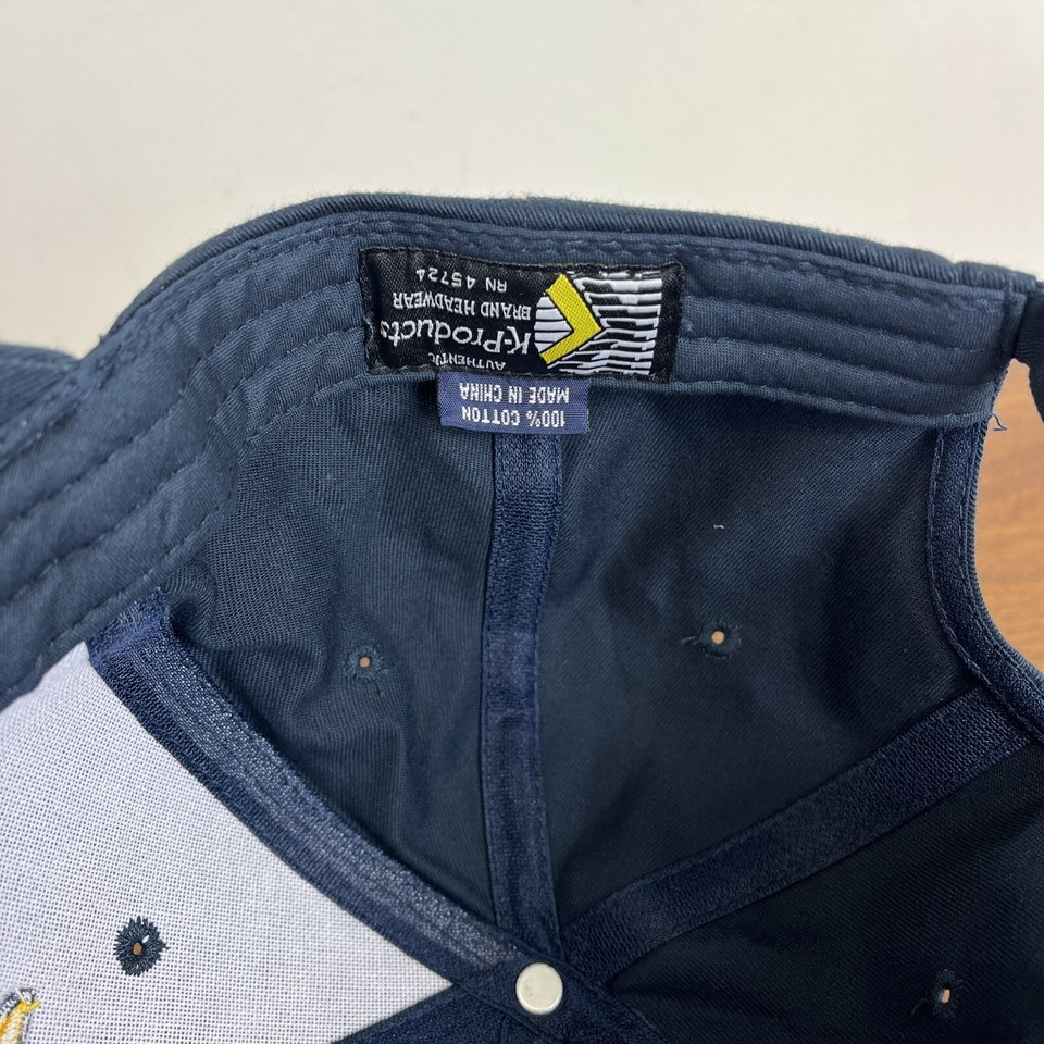 GOODYEAR Winged Foot hat Navy Blur Strapback Cap K Products | eBay