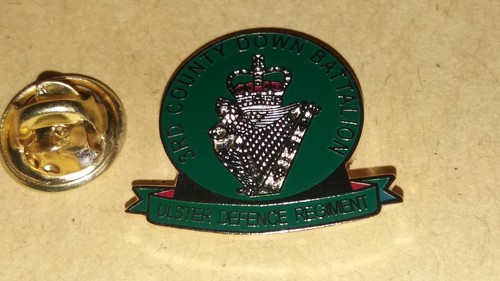(0087) 3rd county Down battalion ulster defence regiment laple badge ...
