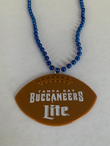Tampa Bay Buccaneers Blue Beaded Football Necklace | eBay