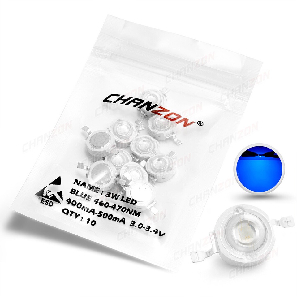 3W High Power Smd Led Chip 3 Watt Royal Blue Infrared Rgb Light ...