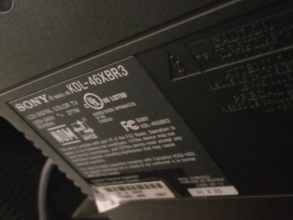 Sony Bravia TV KDL-46XBR3 | eBay