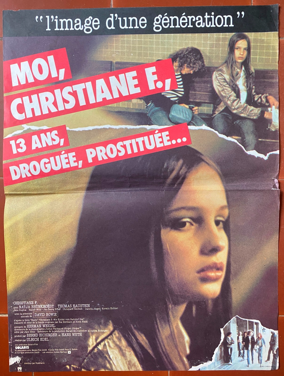 Poster Moi Christiane F 13 Years Uli Edel Natja Brunckhorst David Bowie ...