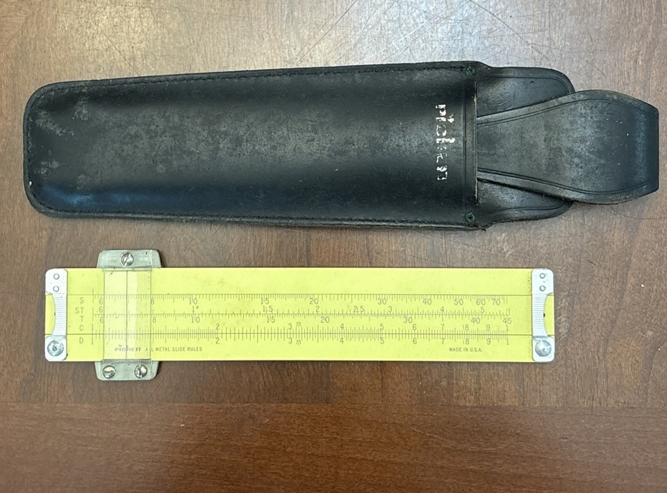 Vintage Pickett N-200-ES Trig Pocket Slide Rule W/ Case Trigonometry ...