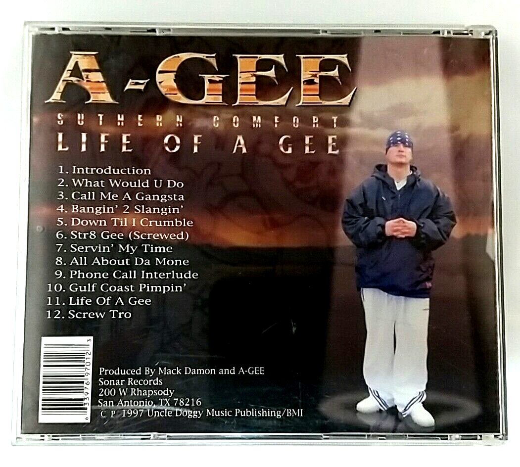 (CD) A-Gee ‎– Suthern Comfort - Life Of A Gee, US Press, SNR9701, Album ...
