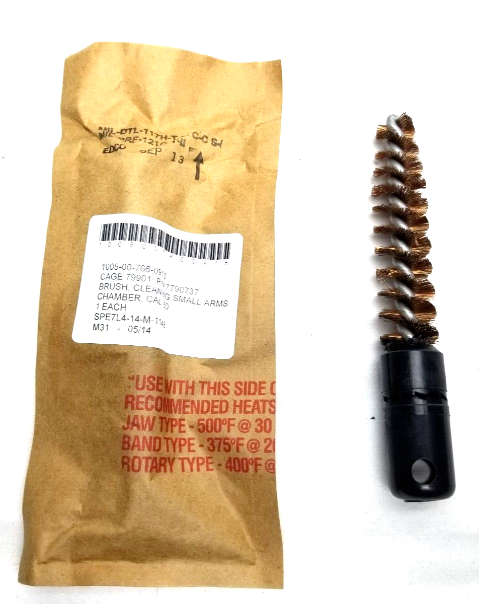 US Military 50 Caliber Small Arms Copper Cleaning Brush NSN 1005-00-766 ...