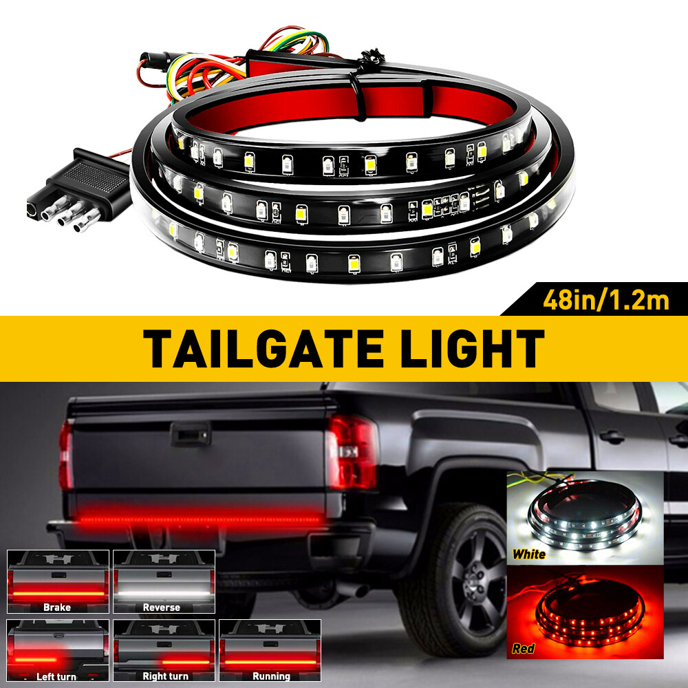 48" Truck Tailgate Strip LED Sequential Brake Signal Tail Reverse Light ...