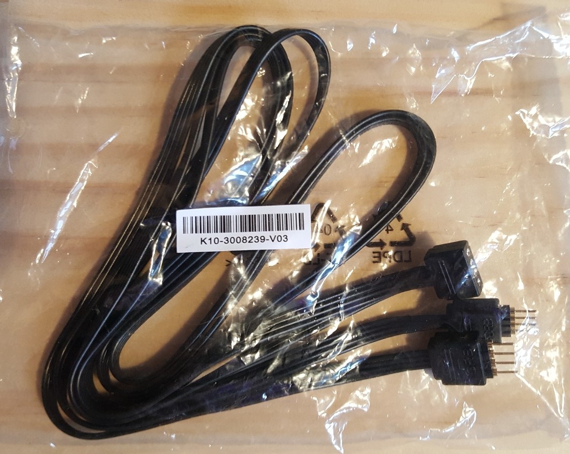 MSI 1 to 2 RGB LED Extension Y Cable 80cm (oem) K10-3008239-v03 ...
