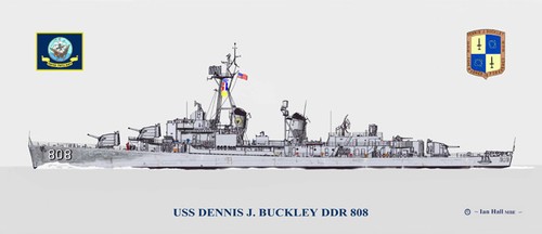 USS Dennis J Buckley DDR-808 Ship Print US Navy | eBay
