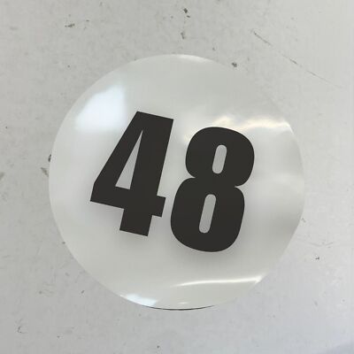 12" Circular Round Magnetic Race Car Number 48 Magnet x2 | eBay