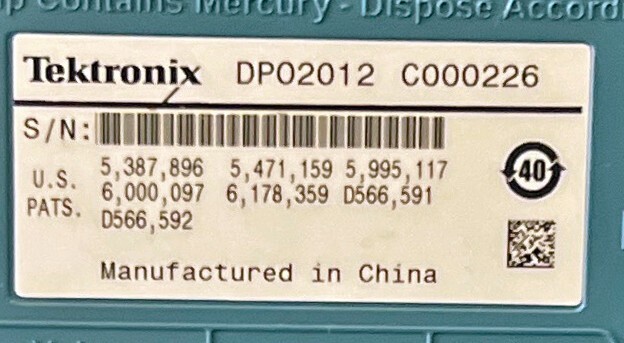 Tektronix DPO2012 100 MHz, 2-Ch, 1 GS/s Digital Phosphor Oscilloscope ...