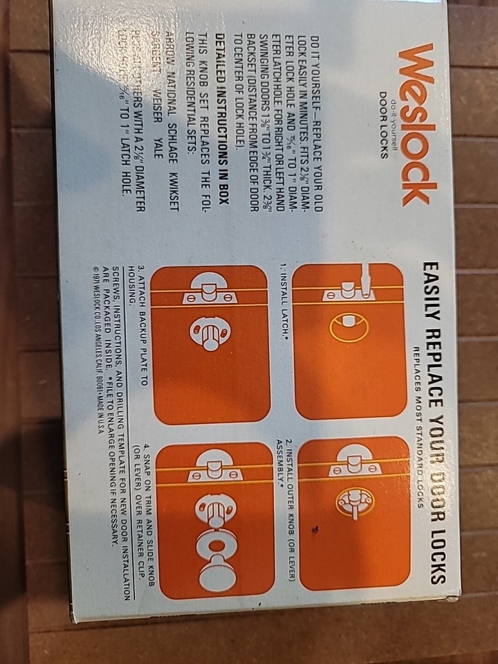 Weslock Eleganti Keylock entry door knob 840 Antique Brass Design ...