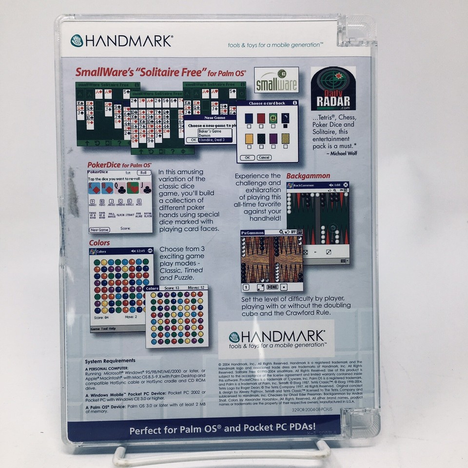 Handmark Tetris Classic Game Pak for Palm OS Devices & Windows Mobile ...