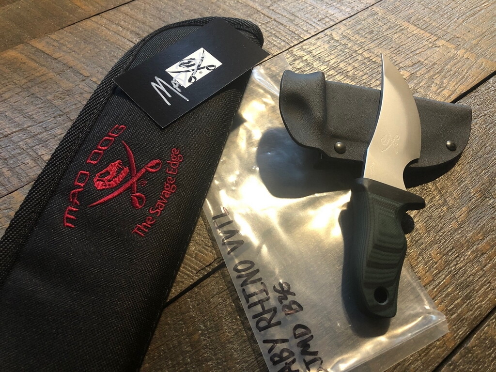 MAD DOG KNIFE KNIVES BABY RHINO / VVTL / SMALL JMD / BLACK & GREEN ...