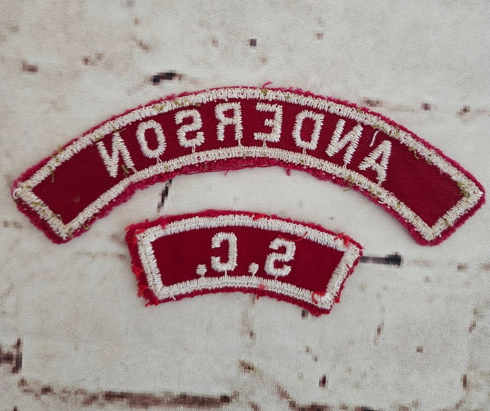 BSA Boy Scouts, Community and State RWS Red Strip Patch Set, Anderson ...