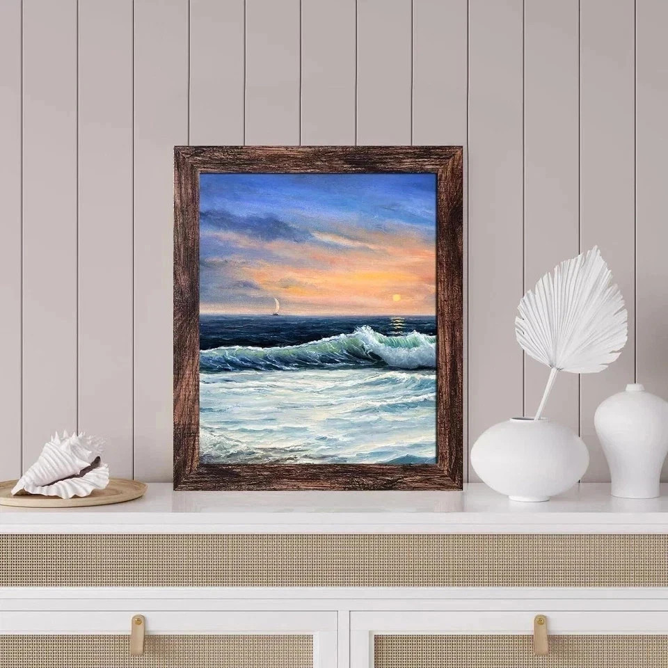 8X10 Picture Frame Brown for Wall Mounting or Tabletop Display, 2 Pack ...
