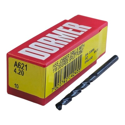 DORMER 4.2mm HSS Jobber Drill Bits 4.20mm 118 Degree Split Point Heavy ...