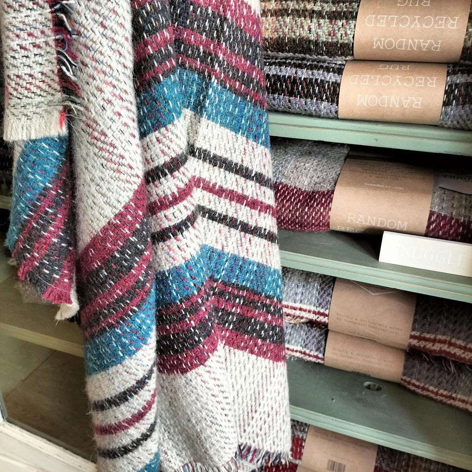 Recycled Welsh Celtic woolen wool blanket thicker weave great gift made ...