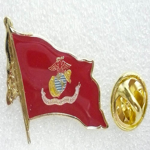Wholesale 12 Marines USMC US Marine Corps Wavy Flag With Tassel Lapel ...