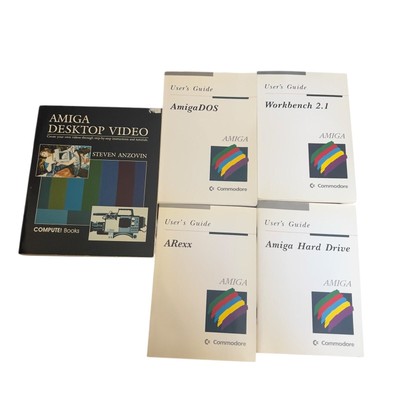 Lot of 6 Amiga User Guides Commodore Desktop Video Workbench DOS Hard ...