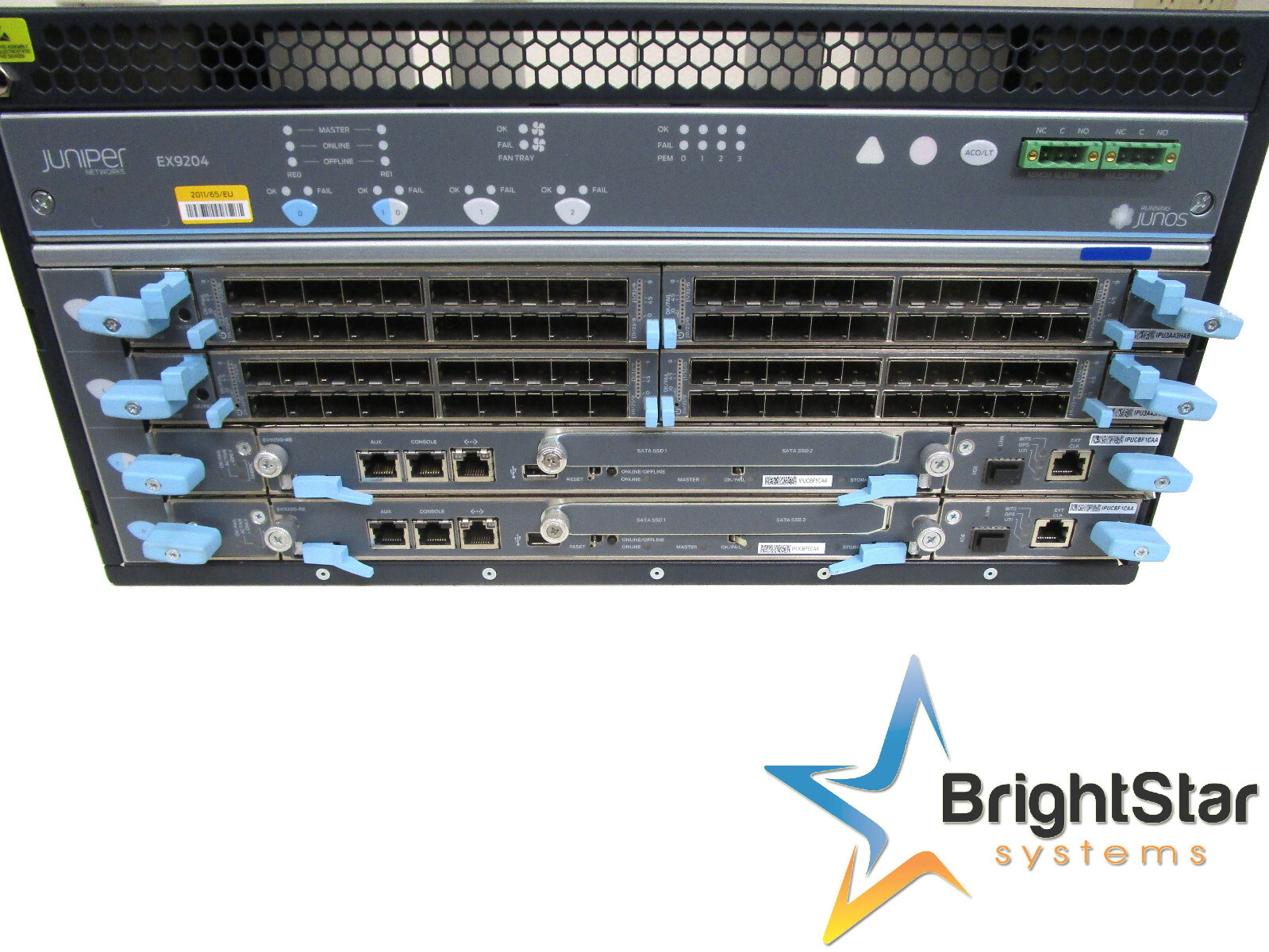 Juniper EX9204-CHAS3-S Chassis w/ 2x EX9200-RE | 2x EX9200-SF | 2x ...