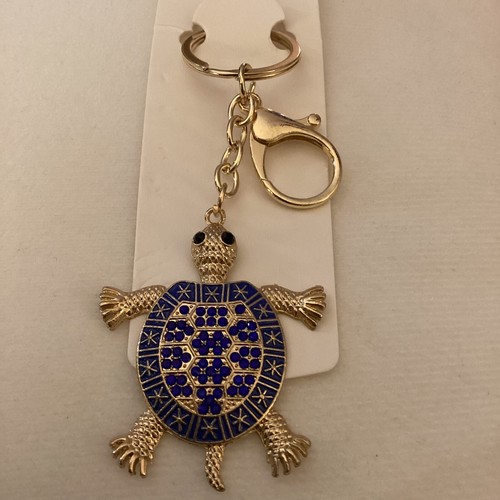 Blue Rhinestone TURTLE Keychain Purse Charm | eBay