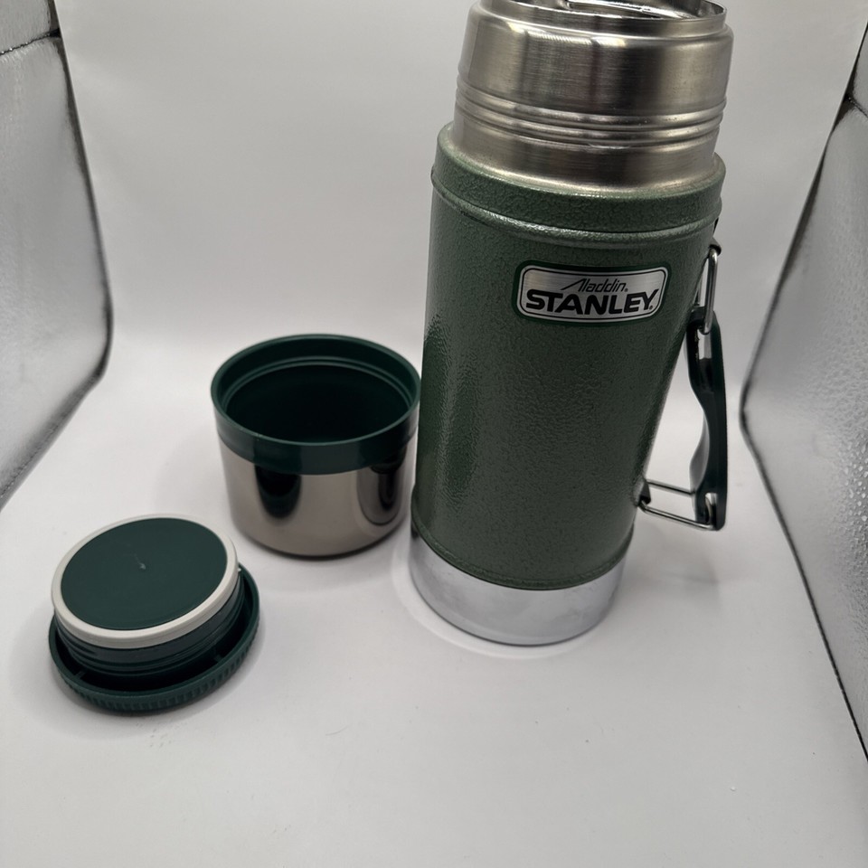 Aladdin Stanley Thermos 24oz Wide Mouth A-1350B Green Vacuum Bottle | eBay