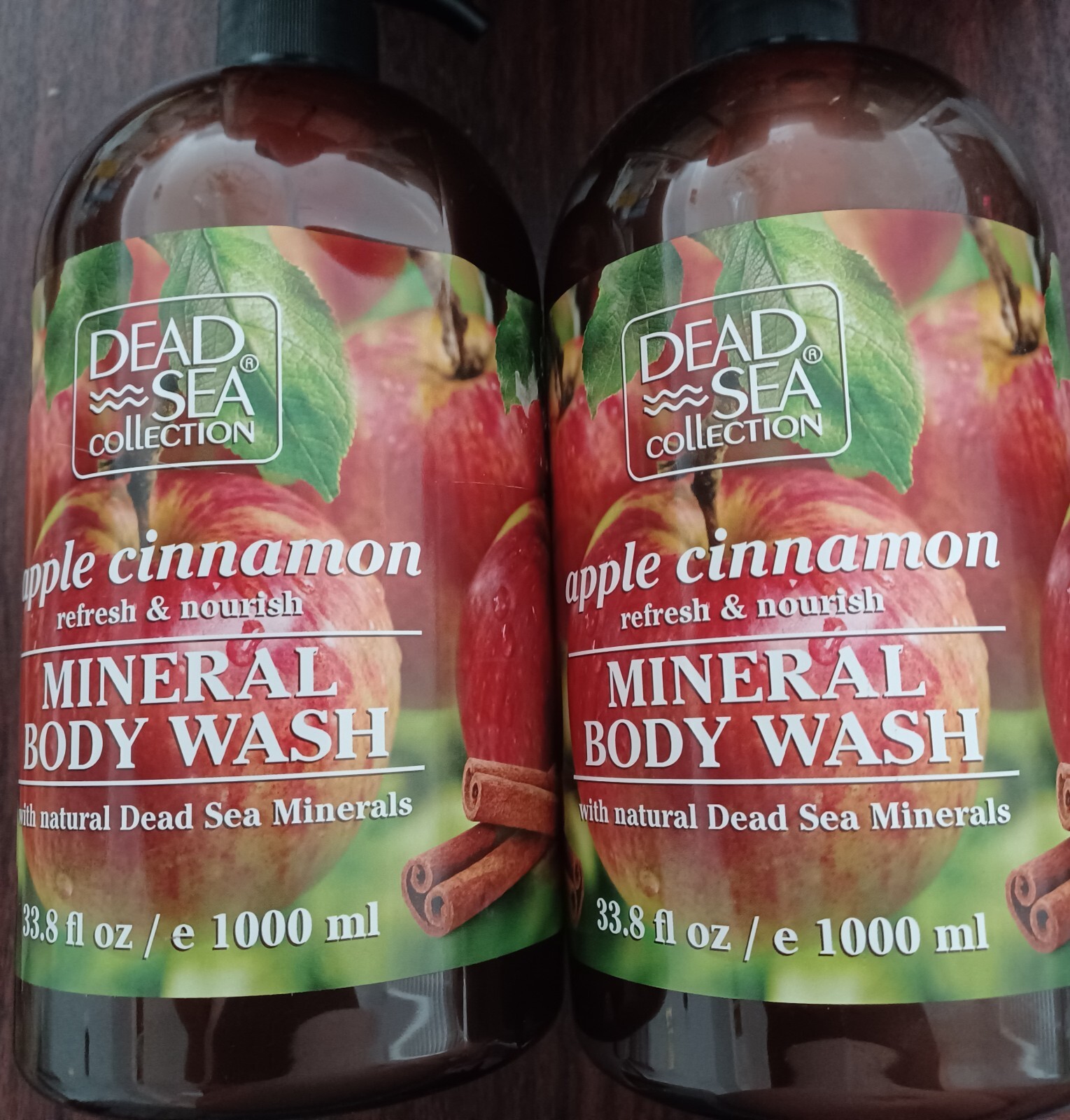 2 Dead Sea Collection Apple Cinnamon Refresh Nourish Mineral Body Wash ...