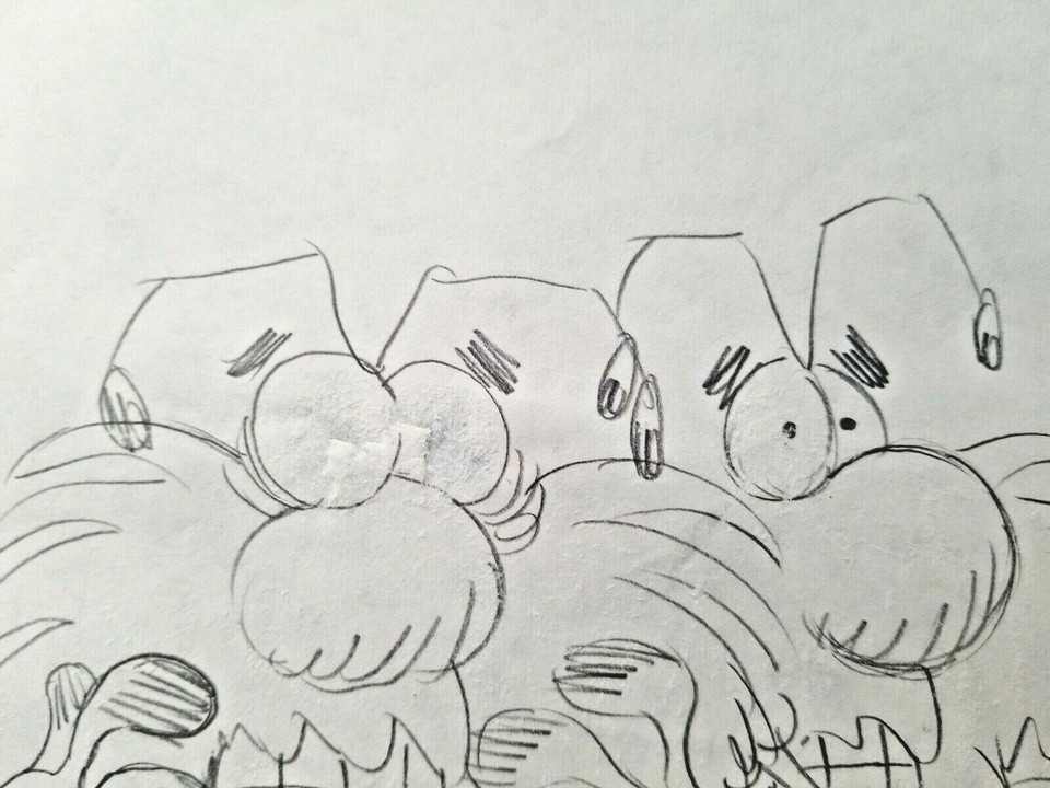 Vintage RAID Bug Spray TV COMMERCIAL Animation Production Pencil ...