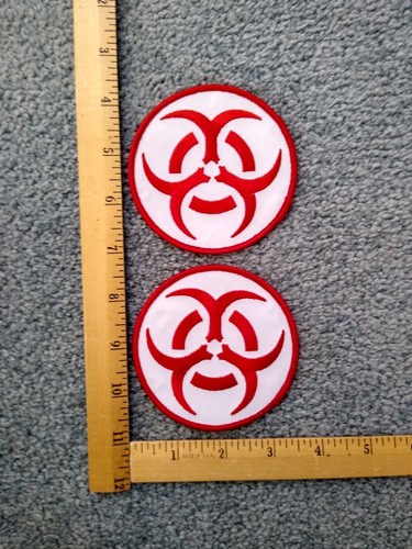 LOT OF 2 BIOHAZARD TOXIC POISON IRON ON PATCHES free shipping | eBay