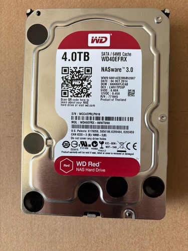 Western Digital Red 4TB 3.5" NAS Hard Drive NASware 3.0 SATA III ...
