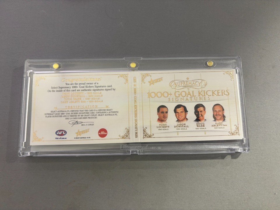 2021 Select Supremacy 1000+ Goal Kickers Signature Booklet #19/25 ...