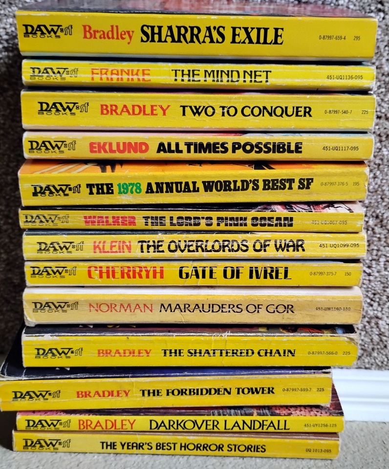 Vintage DAW Sci-Fi Science Fiction Books Lot of 13 Yellow Spine ...
