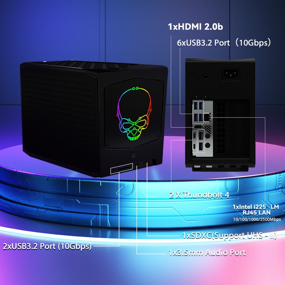 Intel NUC11BTMi7 Core i7-11700B Processor4.8GHz UHD Graphics Barebone ...