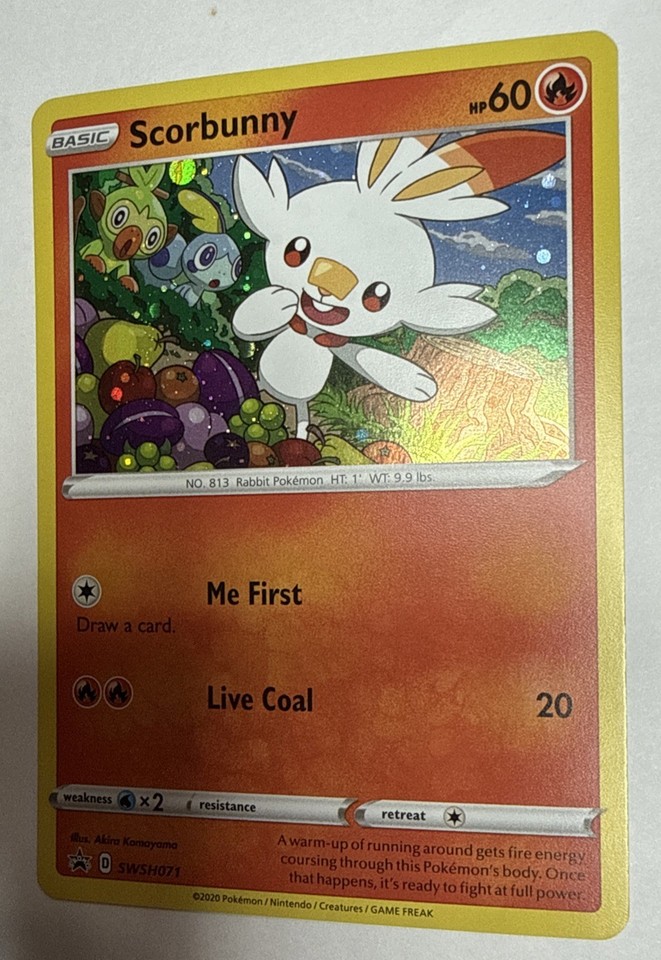 Scorbunny SWSH071 Black Star Promo Vivid Voltage Pokemon Card TCG | eBay