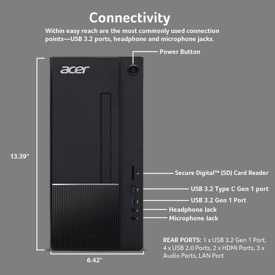 Aspire TC-1775-UR12 Desktop Computer - Good Condition | eBay