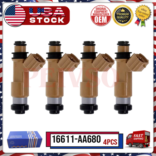 Set 4 Fuel Injectors 16611-AA680 For Subaru Forester Impreza Legacy ...