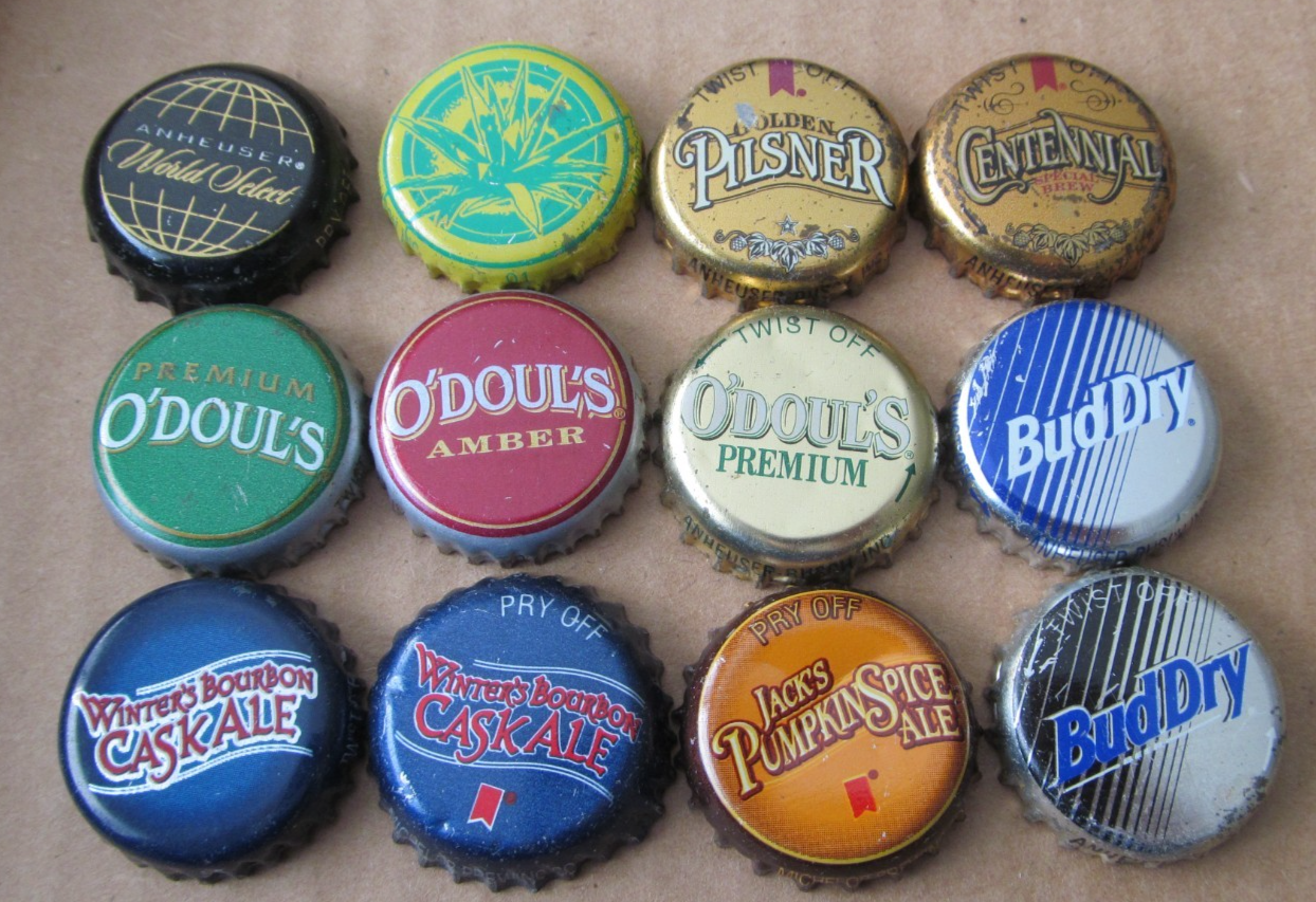 12 DIF ANHEUSER BUSCH BEER CAPS ST LOUIS MISSOURI MO B-425 | eBay