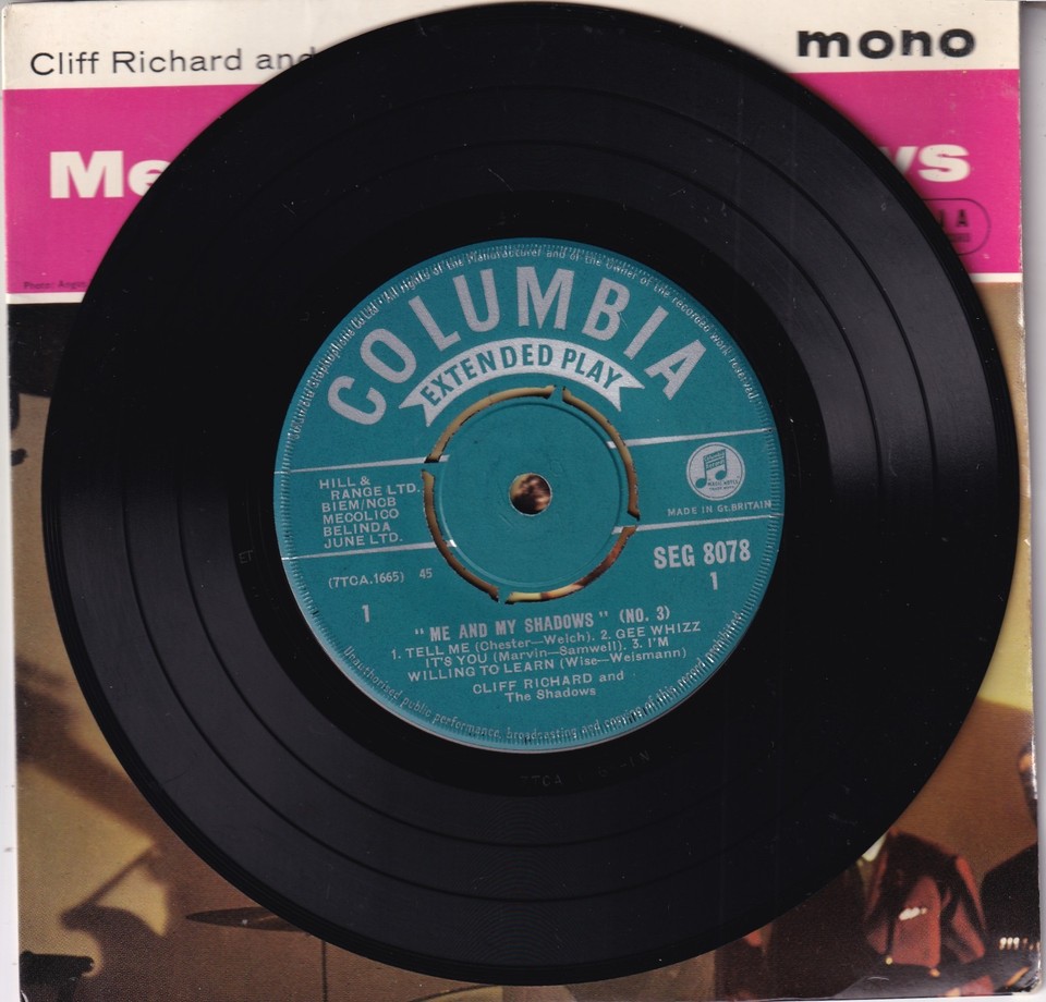 CLIFF RICHARD/SHADOWS-ME AND MY SHADOWS No.3 E.P. EXC. 1961 POP 7" SEG ...