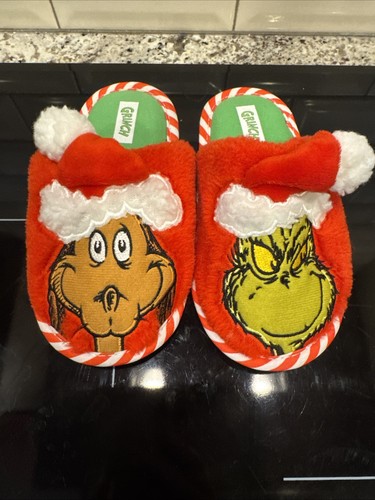NWOT DR SEUSS GRINCH & MAX Holiday Slippers Toddler Size 9/10 | eBay