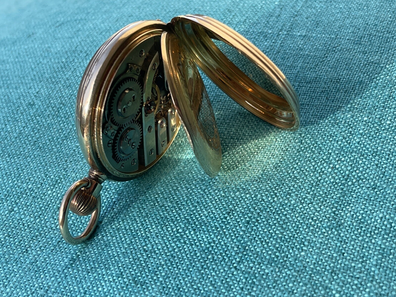 Ligne Droite Spiral Breguet ANCRE 17 RUBIS BALANCIER COUPÉ 14K Gold ...