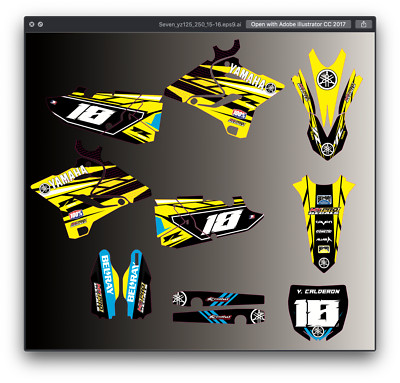 Fits Yamaha YZ 125 250 MX Motocross 2015 2016 2017 2018 2019 2020 ...