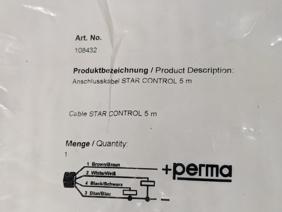 Perma 108432 Star Control cable, 5m, as pictured, new old stock | eBay