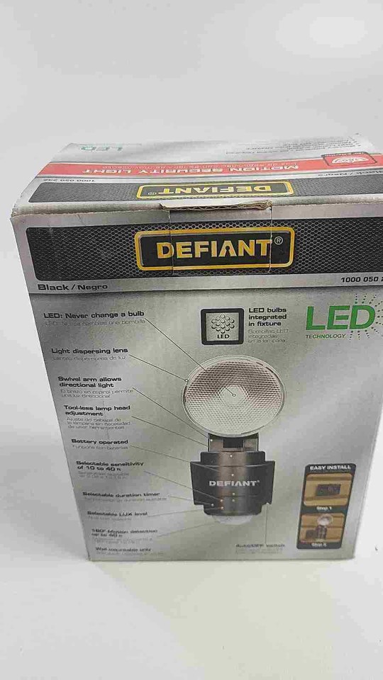 Defiant 180 Degree Motion Activated LED Outdoor 200 Lumen Security ...