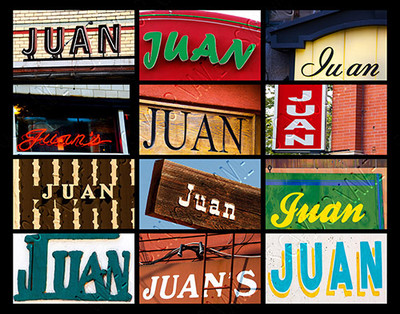 JUAN Name Poster featuring actual sign photos | eBay