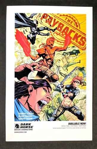 THE PAYBACKS PROMO CARD / Mini Poster COMIC CON DARK HORSE COMICS | eBay