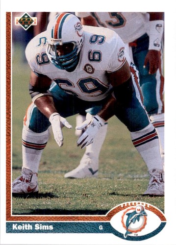 1991 Upper Deck Keith Sims Miami Dolphins #385 | eBay