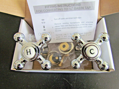 TRADITIONAL CROSS HEAD 1/2" BASIN & SINK TAP CONVERSION KIT | eBay UK