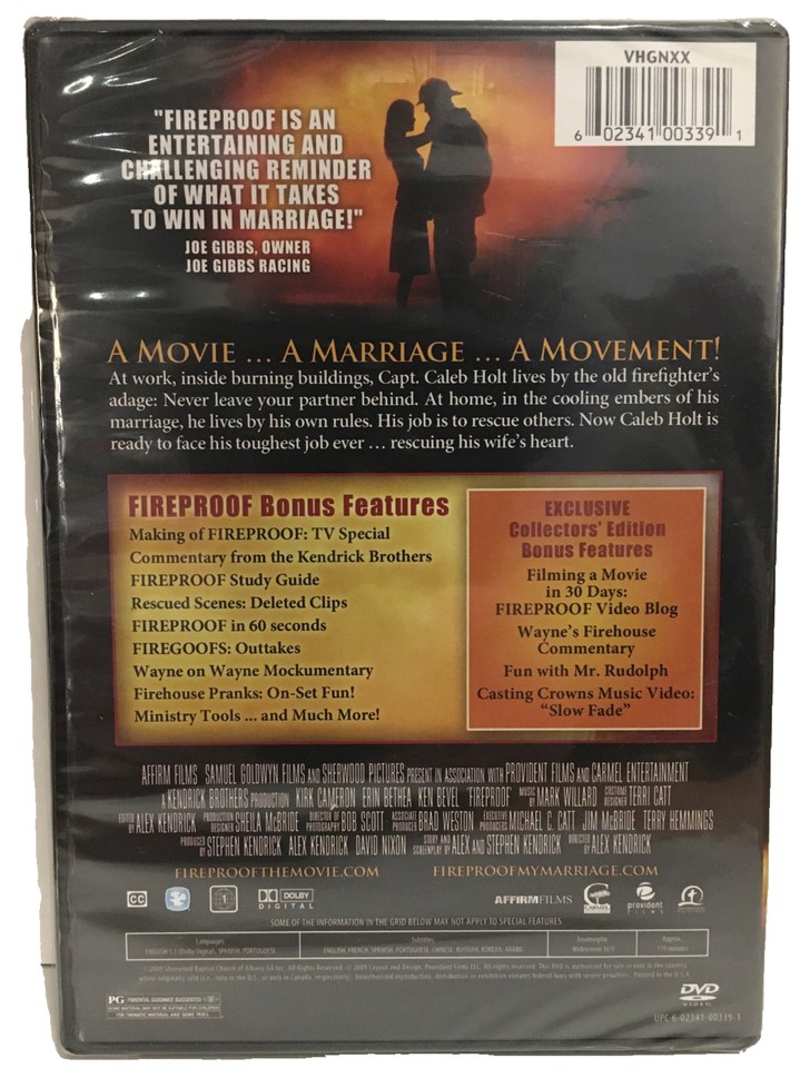 Fireproof (DVD, 2009) Special Collector’s Edition Kirk Cameron Extras New Sealed | eBay