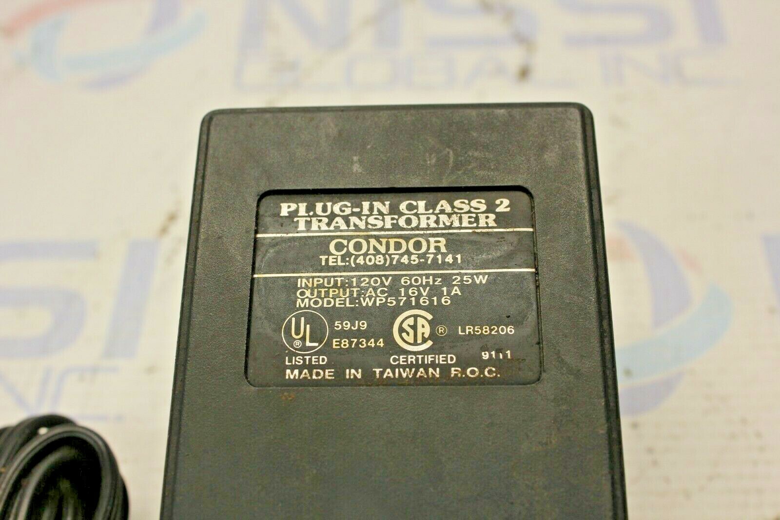 CONDOR PLUG-IN CLASS 2 TRANSFORMER WP571616 120V | eBay