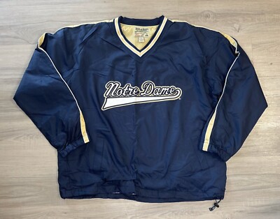 Steve & Barry’s Notre Dame Men’s 2XL Fleece Lined Pullover Windbreaker ...